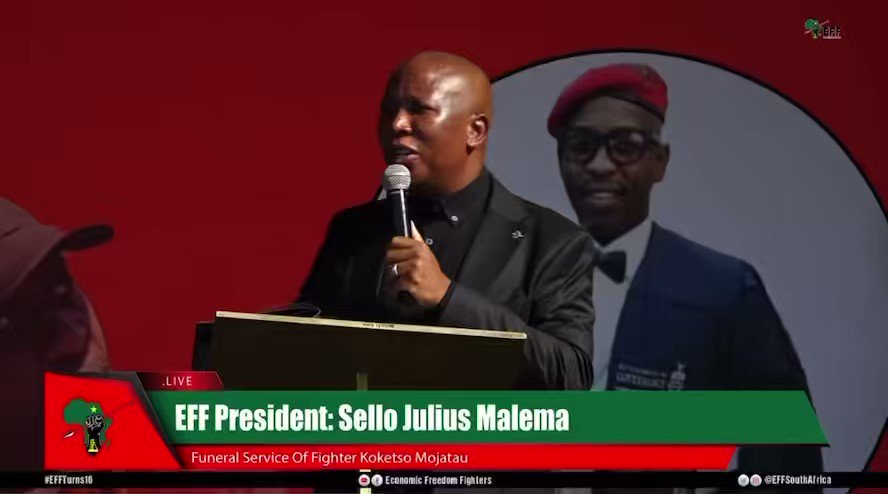 Economic Freedom Fighters on Twitter: "♦️Must Watch♦️ CIC @Julius_S_Malema addressing at the ...