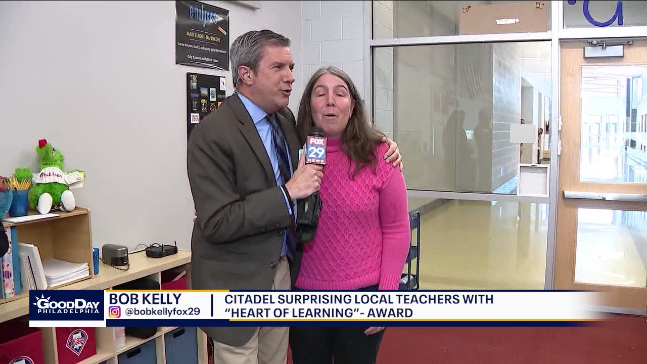 FOX 29 on Twitter: "Bob Kelly helped surprise a local teacher with the "Heart Of Learning" award ...