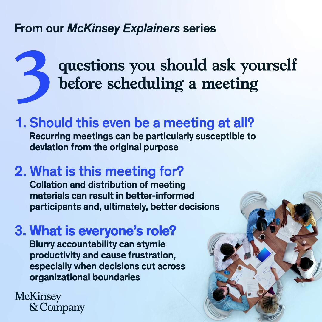 McKinsey & Company on Twitter: "Ever sat through a #meeting that should have been an #email ...