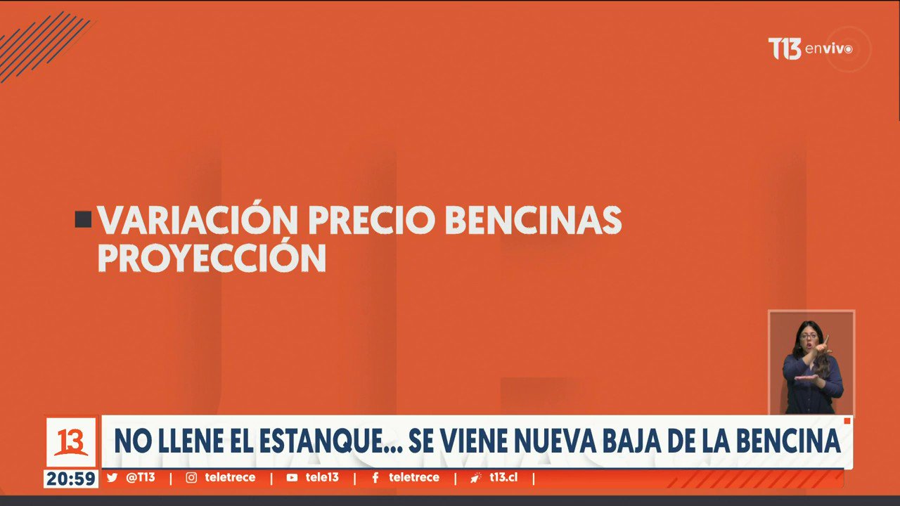 T13 on Twitter: "Bencina volvería a bajar EN VIVO 📺#T13Central » https://t.co/tdFda9tz69 https ...