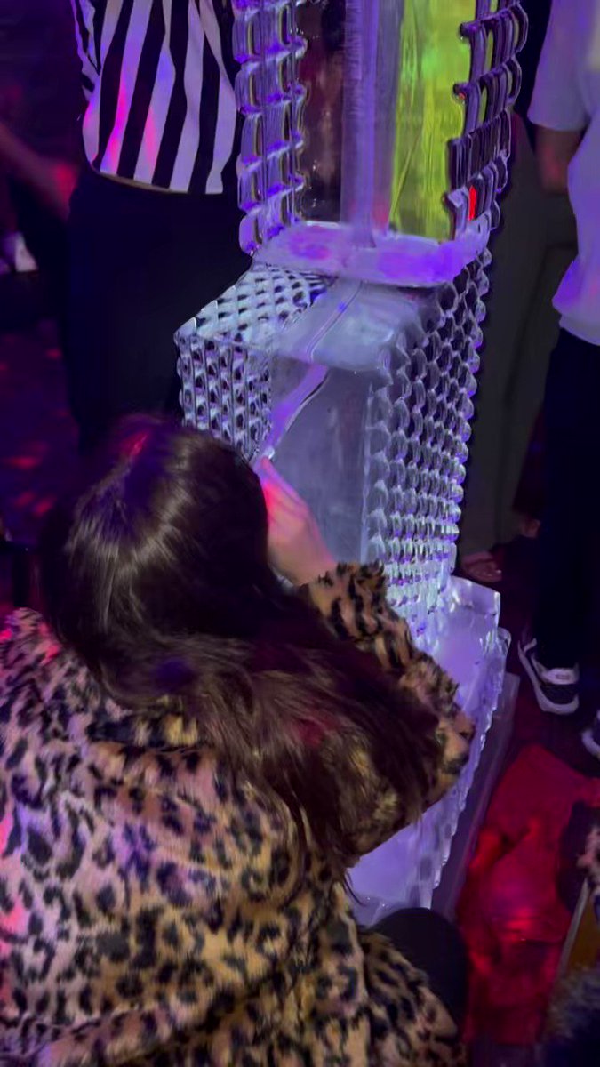 becc on Twitter: "never before seen footage of me doing an ice luge shot at the degods nft nyc ...