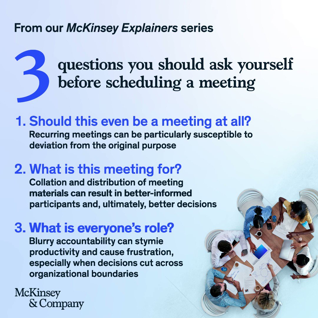 McKinsey & Company on Twitter: "Ever sat through a #meeting that should have been an #email ...