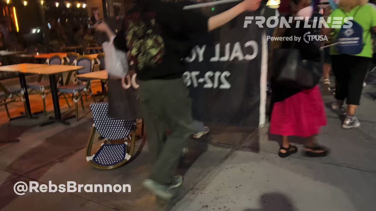 Rebecca Brannon On Twitter A Frustrated Waitress Picks Up A Chair Knocked Over By Protesters