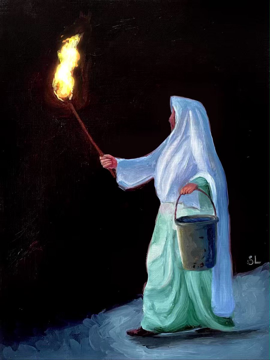 Safia Latif on Twitter: "My oil painting of Rabia al-Basri, 8th c ...