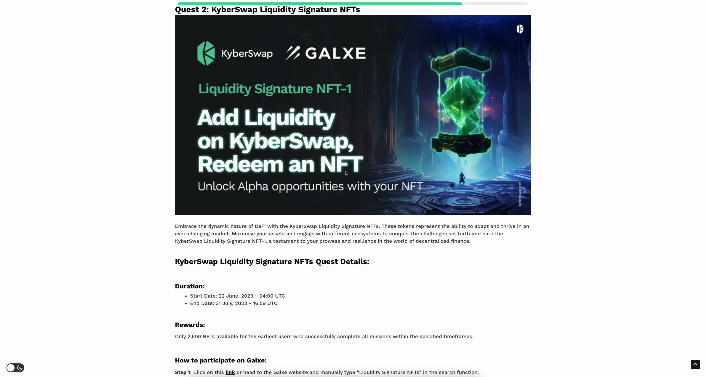 Phạm Ninh on Twitter: "Mint NFT Liquidity Signature NFT của KyberSwap nè ae Anh em nào hôm trước ...