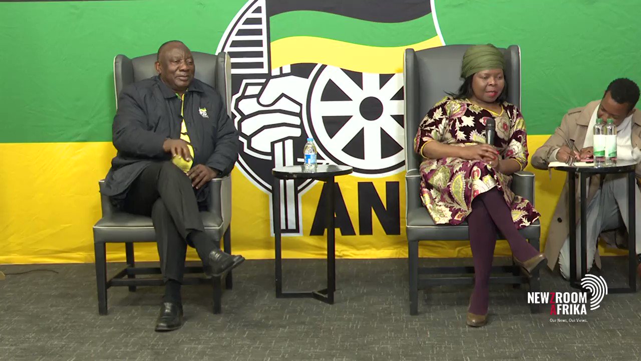 Newzroom Afrika on Twitter: "[WATCH] ANC President Cyril Ramaphosa on media reports that Deputy ...