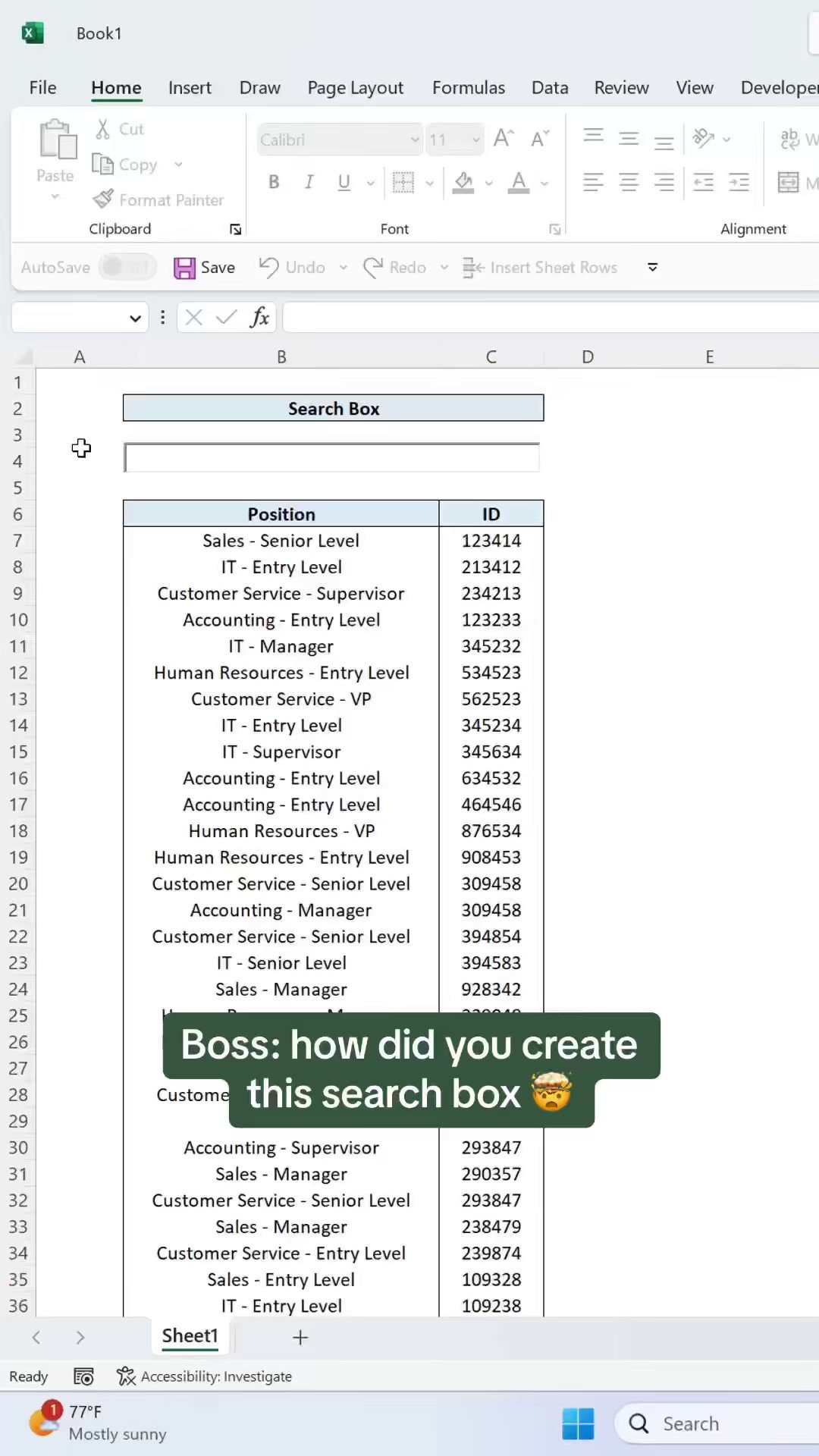 Excel Dictionary on Twitter: "Impress your boss with this search box tip. 🤓 https://t.co ...