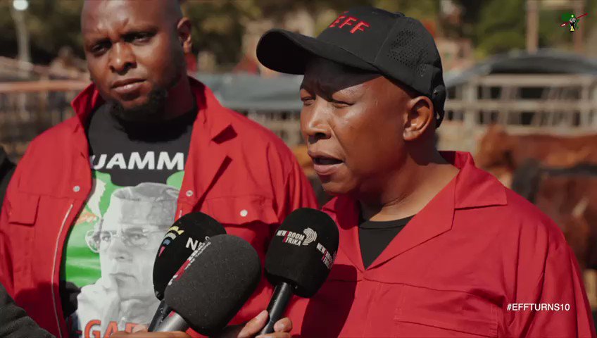 Economic Freedom Fighters on Twitter: "♦️Must Watch♦️ CIC @Julius_S_Malema speaking to the media ...