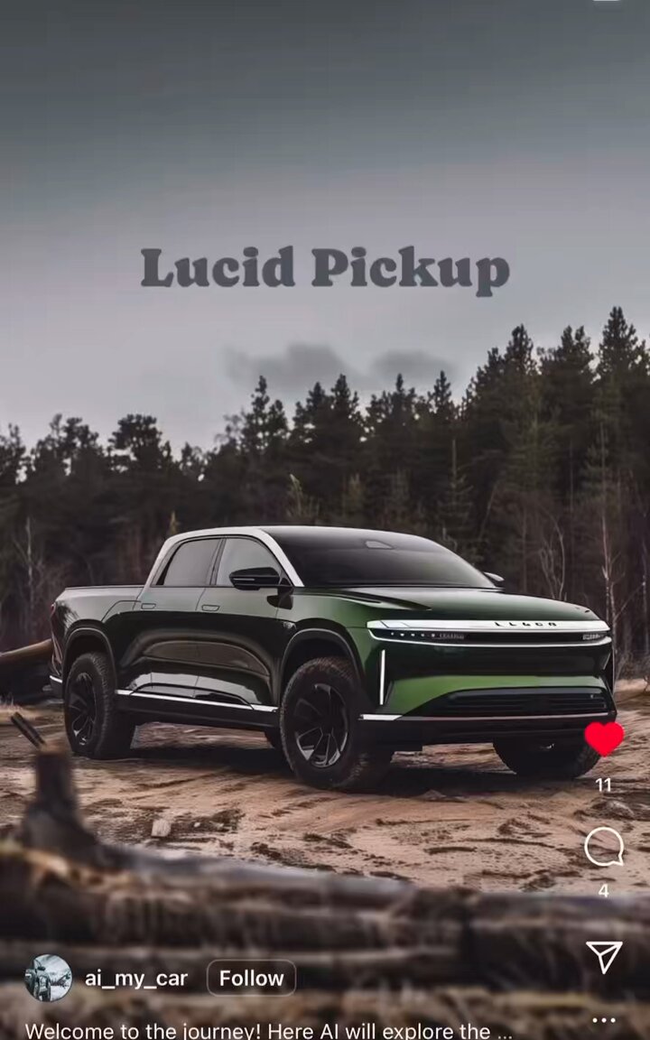 Lucid pickup truck store