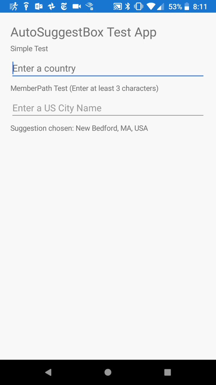 Morten πͺπΊπ» On Twitter If You Need An Autosuggestbox For Xamarinforms Android Ios And Uwp