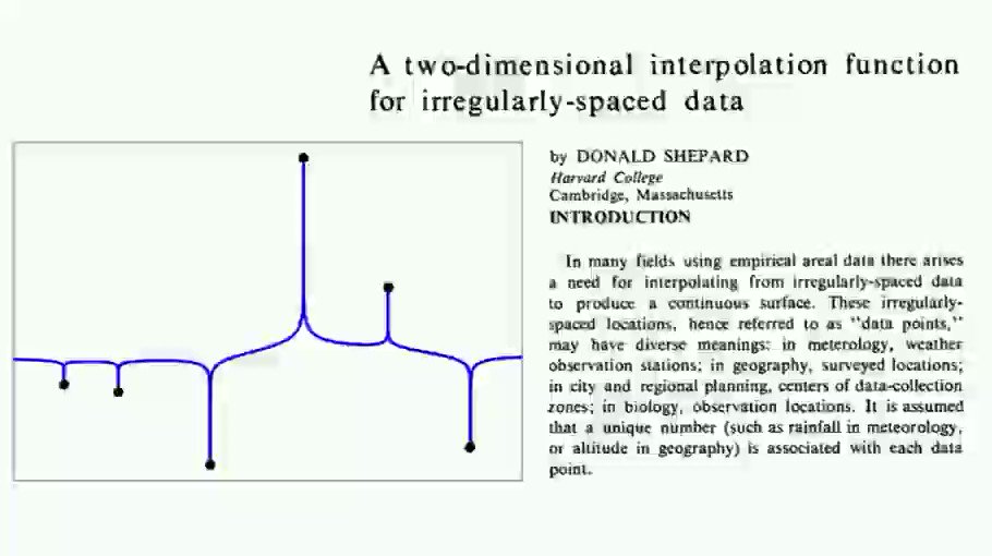 Gabriel Peyré on Twitter: "Oldies but goldies: Shepard, Donald, A two-dimensional interpolation ...