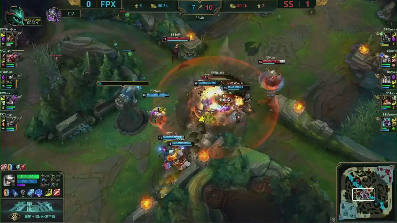 LPL on Twitter: "SS 1-1 FPX Caster curse? @SnakeEsportsLOL get too eager and @FPX_Esports take ...