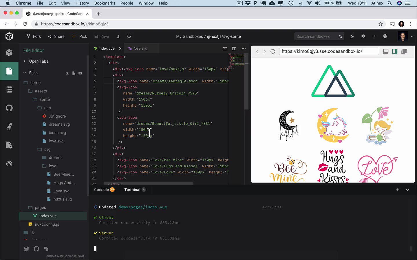 NuxtJS on Twitter: "New Nuxt module: svg-sprite-module You can directly play & contribute to the ...