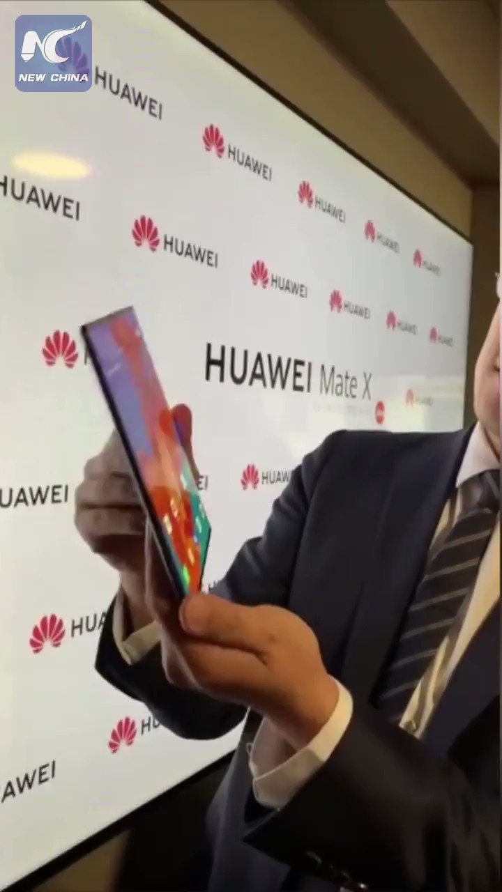 China Xinhua News on Twitter: "China's tech giant @Huawei launches its foldable #MateX, a 5G ...