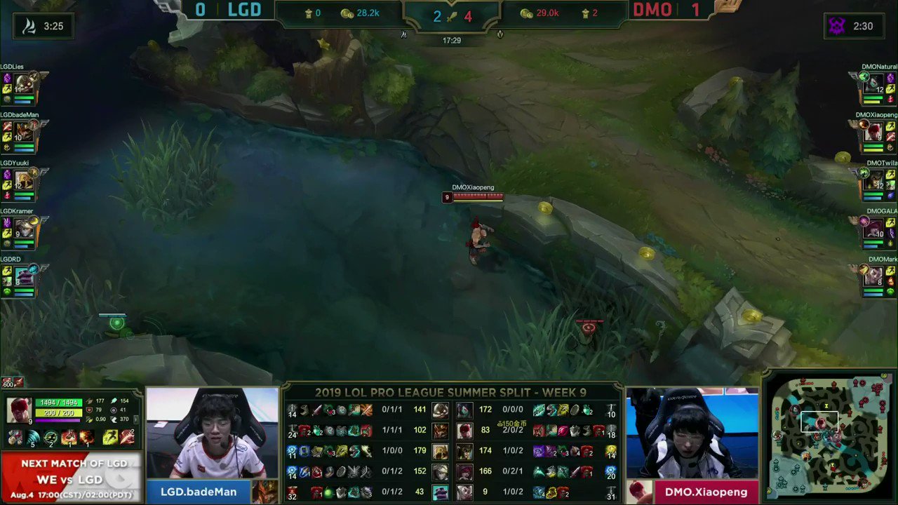 LPL on Twitter: "DMO burst onto LGD in a 1 for 3 exchange with some extra style points for DMO ...