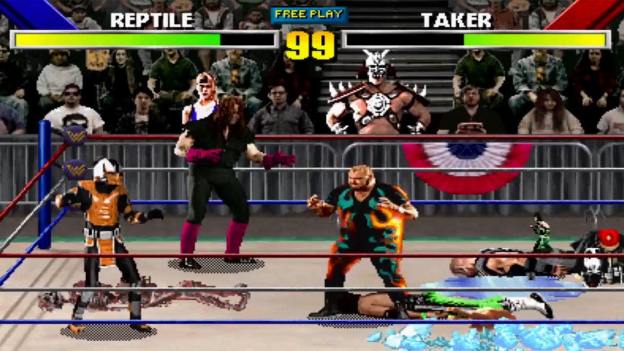 NBA Jam (the book) on Twitter: "38 chaotic seconds of Ğòđƨpęęđ's Mortal Kombat 3 vs. WWF ...