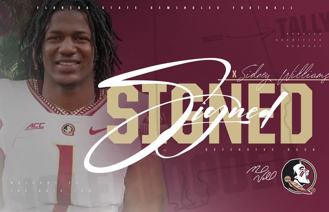 2020 3* CB Sidney Williams signs with Florida State : r/CFB 2020 3* CB Sidney Williams signs with Florida State : r/CFB
