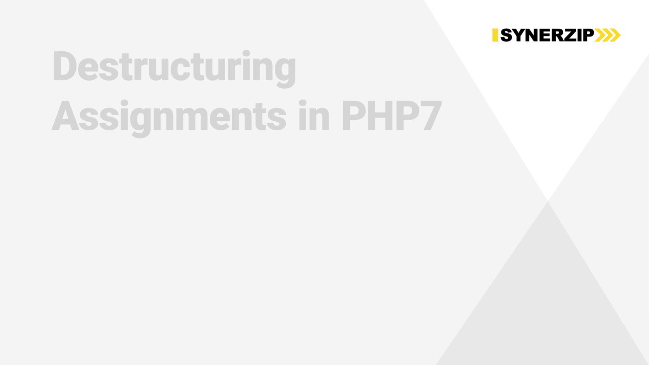 Excellarate On Twitter Learn More On Destructuring Arrays And Objects Using Php7 T