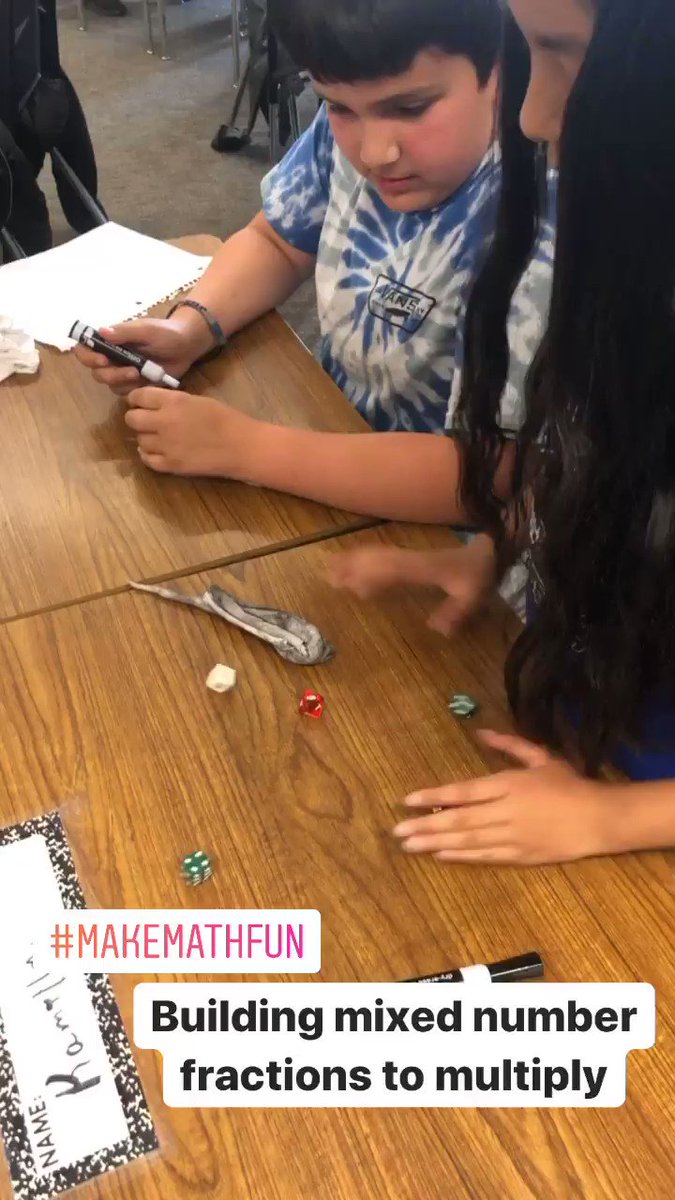 vwatt713 on Twitter: "Rolling dice to building mixed number fractions ...
