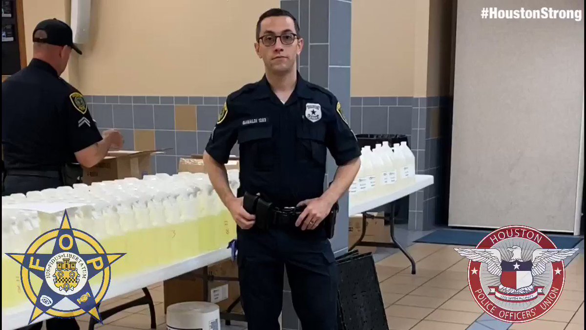 Houston Police Officers' Union on Twitter: "🚔 We are distributing hand sanitizer and ...
