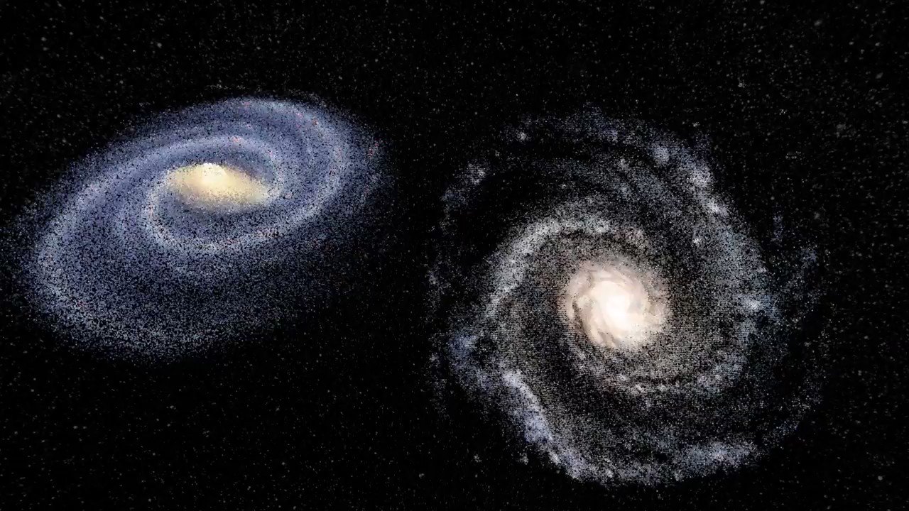 The Milky Way Galaxy Collision With Andromeda