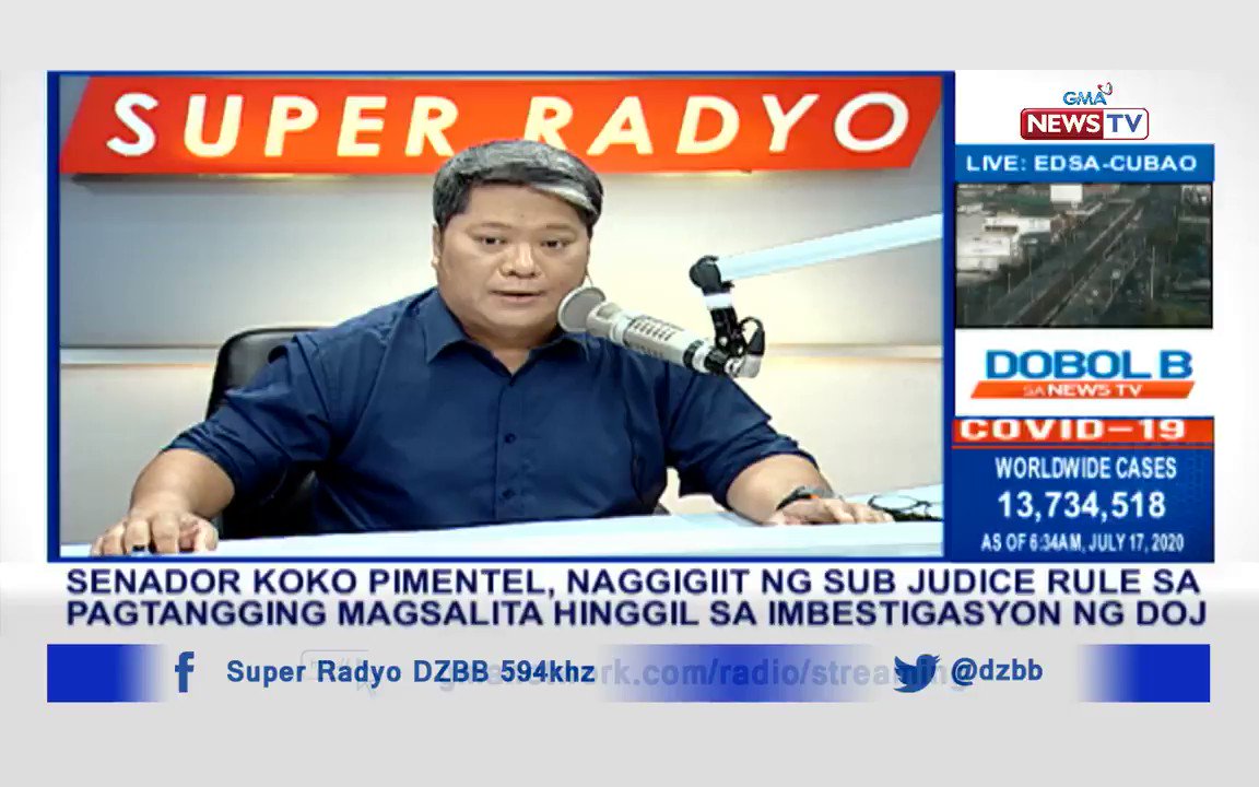 DZBB Super Radyo on Twitter: "Sen. @Koko_Pimentel, naggigiit ng sub judice rule sa pagtangging ...