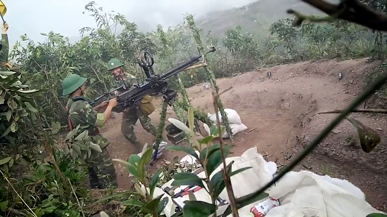 Lee Ann Quann on Twitter: ""Enfilade fire" Personnel from Vietnam Militia digging in as part of ...