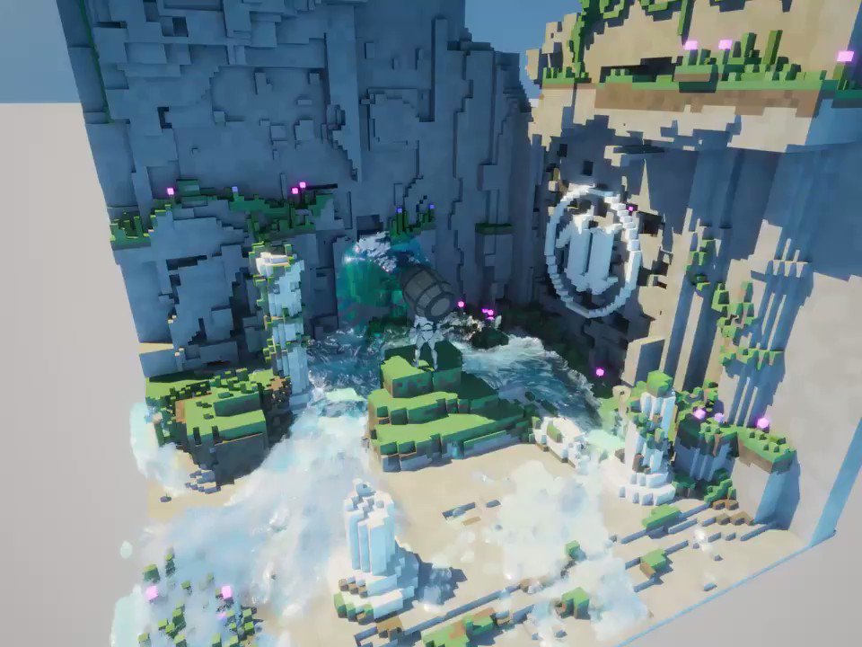 Asher Zhu on Twitter: "Packed my fluid simulation and renderer into one single Niagara system ...