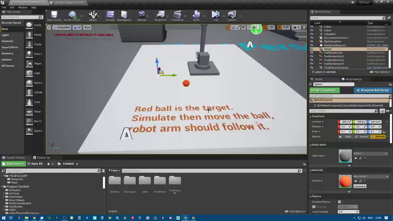 Inu Games on Twitter: "Uploaded FBIK robot arm example on github, will also use that to submit ...