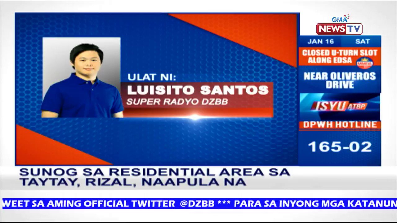DZBB Super Radyo on Twitter: "@luisitosantos03 UPDATE: Sunog sa isang residential area sa isang ...