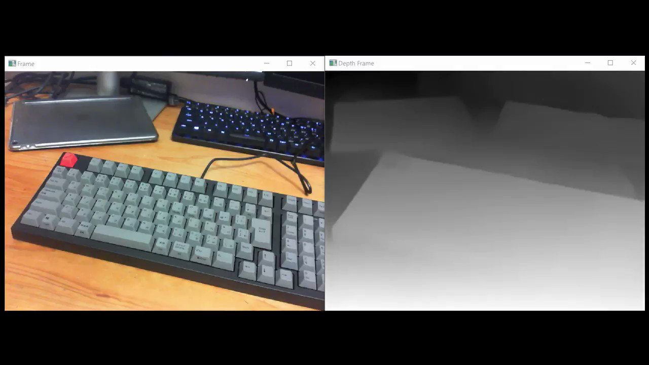 Yakiimo121 On Twitter Midasを用いてリアルタイム単眼深度推定をしてみました。ライトなモデルを使うとレスポンスも