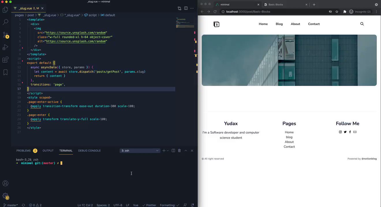 Yudax on Twitter: "Working on a Notion renderer for @vuejs and @nuxt_js https://t.co/7EqasyNTJZ ...