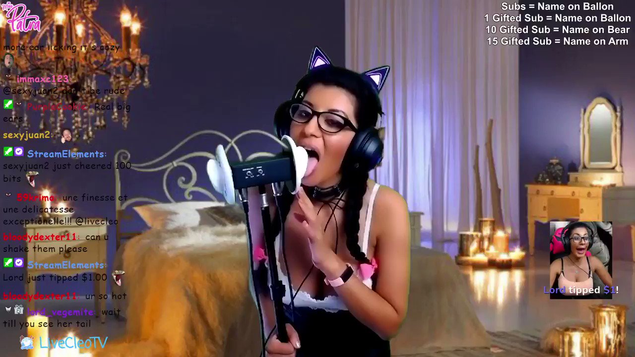 Cleo Patra 𓂀 on Twitter: "ASMR licking and kissing ear Tomorrow's live on https://t.co ...