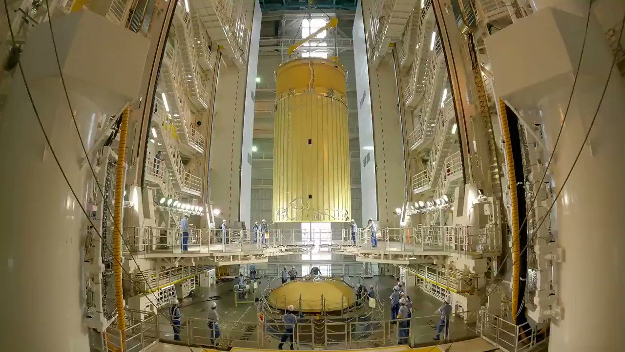 JAXA種子島宇宙センター on Twitter: "【H3ロケット2段機体 再VOS】 #H3ロケット 2段機体の再VOS作業をとらえた #タイムラプス 動画です。2段機体を再び1段機体の上 ...