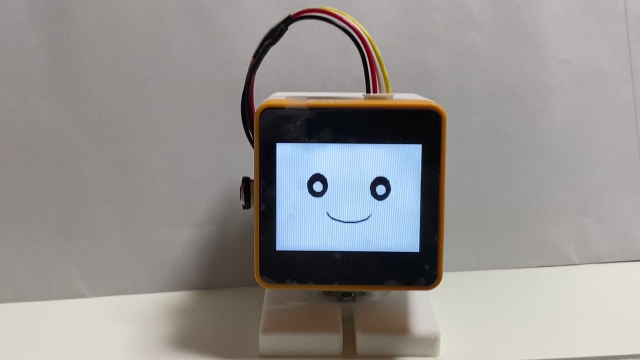 robo8080 on Twitter: "@mongonta555 はねっ毛(ケーブル)がかわいい💕新 #ｽﾀｯｸﾁｬﾝ 出来た🥰 サーボは #M5Stack Core2 + ボトムPORT ...