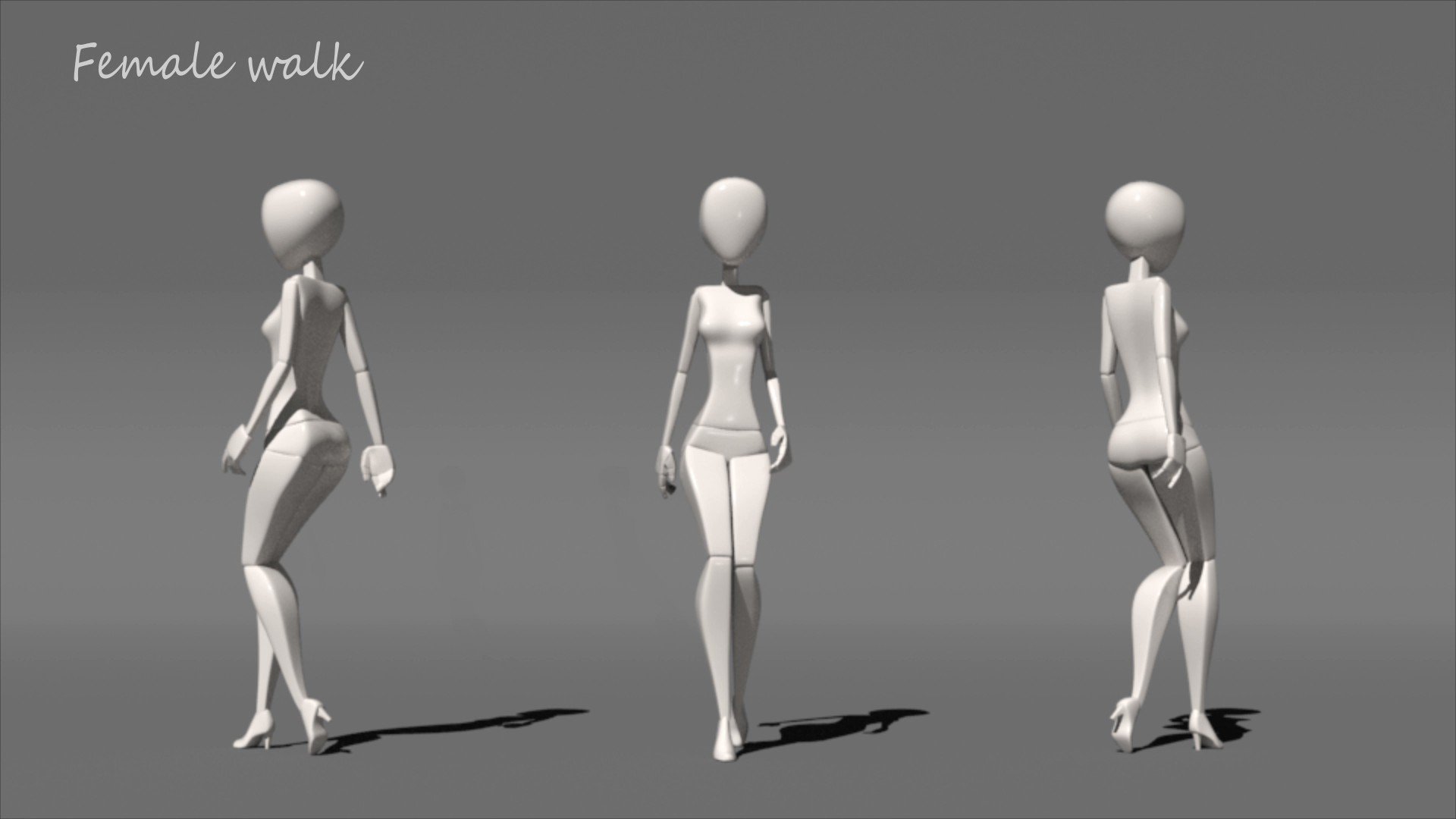 Woman Walk Cycle Reference