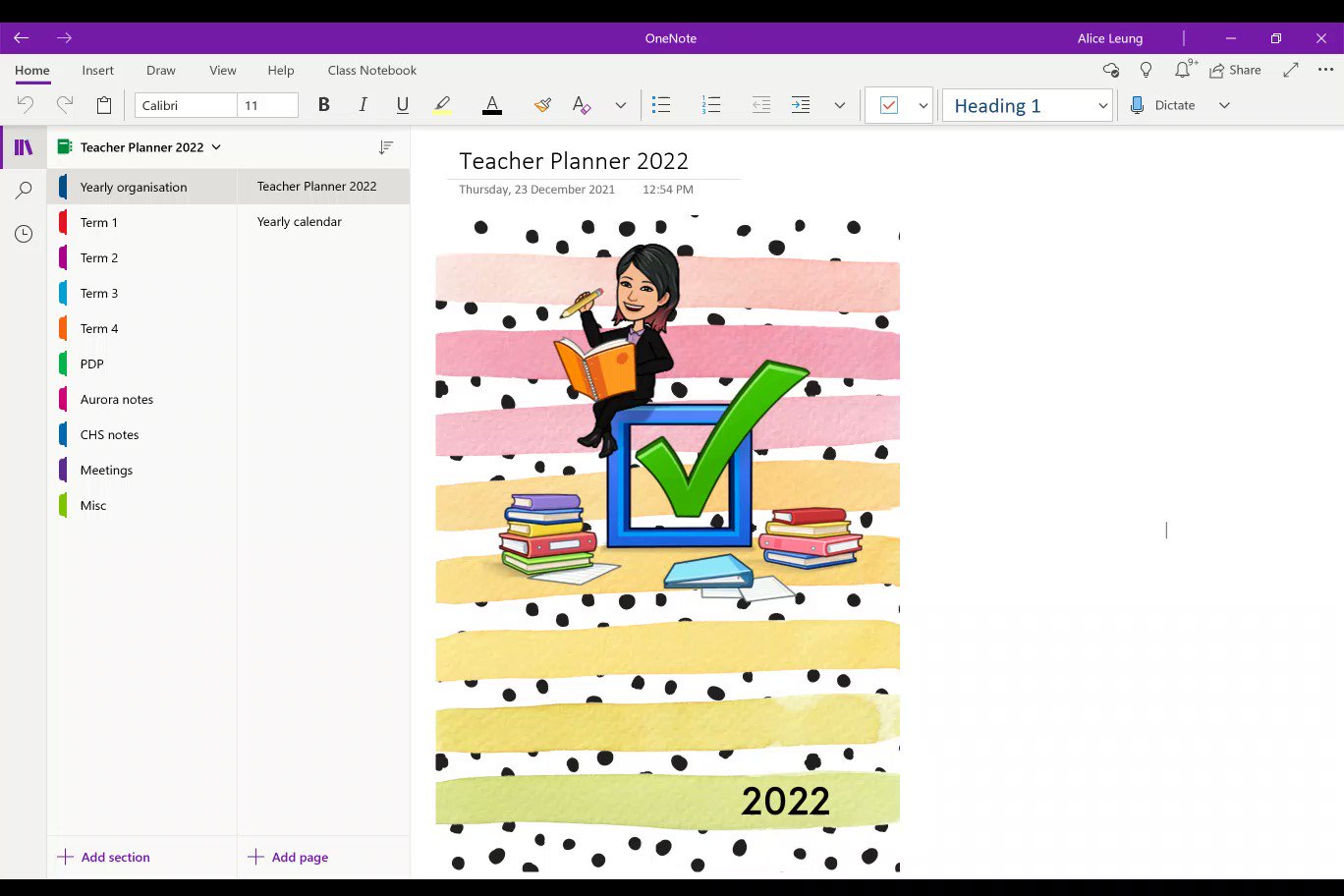 Alice Leung on Twitter: "OneNote teacher planner for next year is all ...