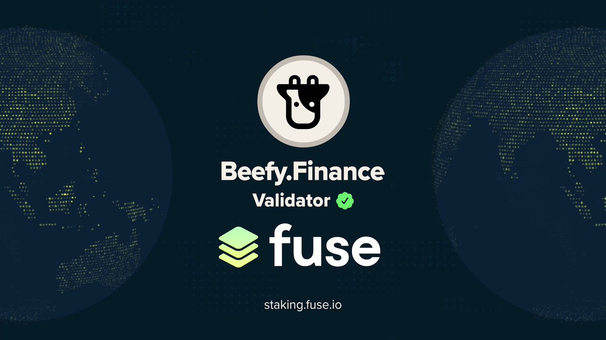Beefy Finance on Twitter: "Beefy is now an official #Fuse validator 🚀 Stake your $FUSE with ...