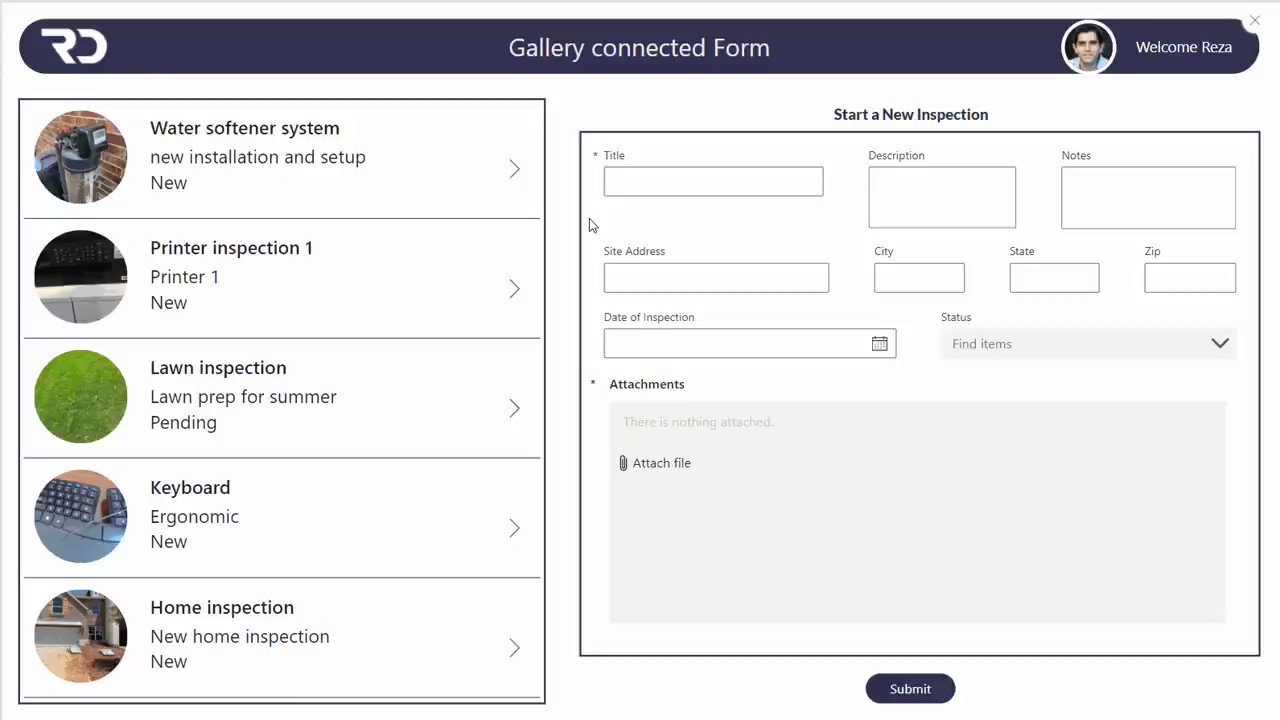Reza Dorrani on Twitter: "🪜 Step-by-step tutorial for beginners on connecting #PowerApps Gallery ...