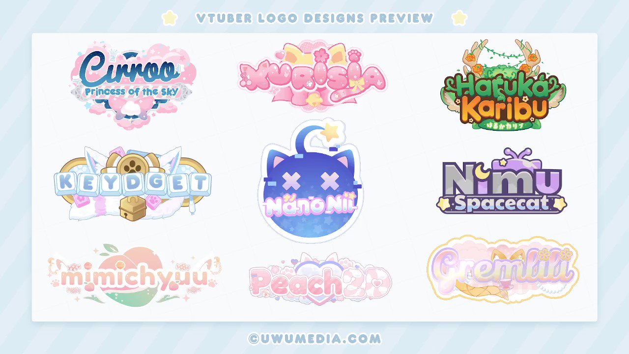 UWU MEDIA | VTUBER GRAPHICS STUDIO on Twitter: "🌼 Animated Vtuber Logo Designs 🌼 #uwumedia # ...