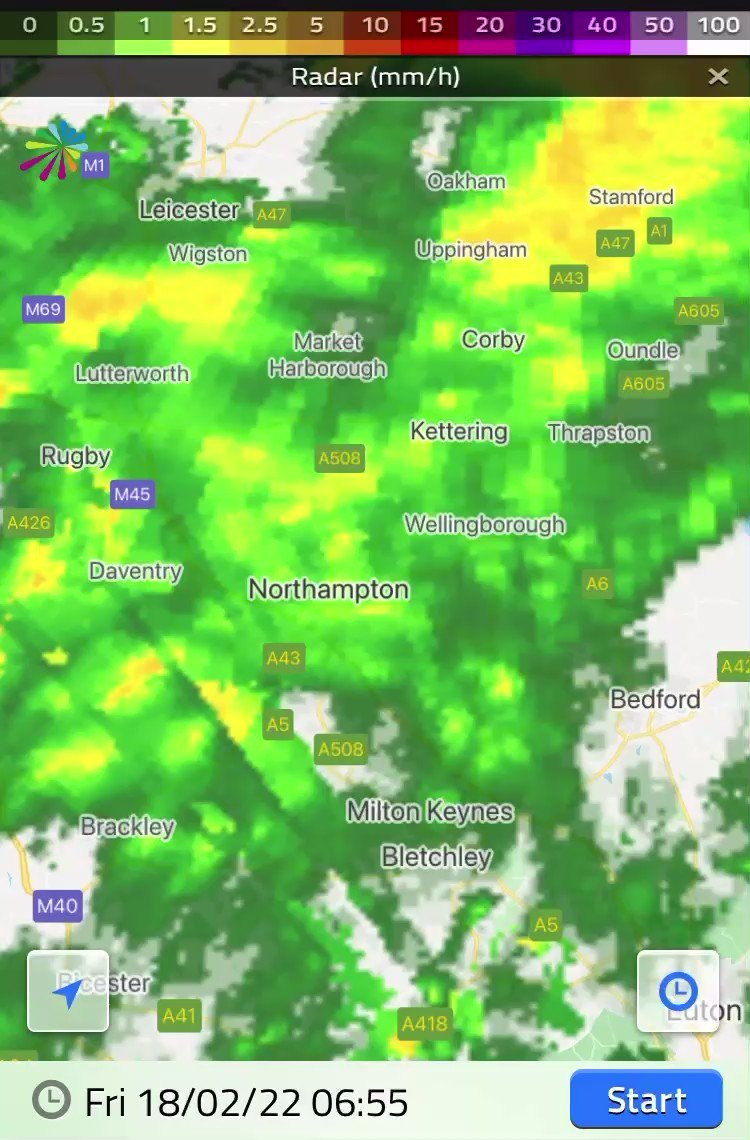 Northamptonshire Weather On Twitter The Latest Radar Loop Shows Some