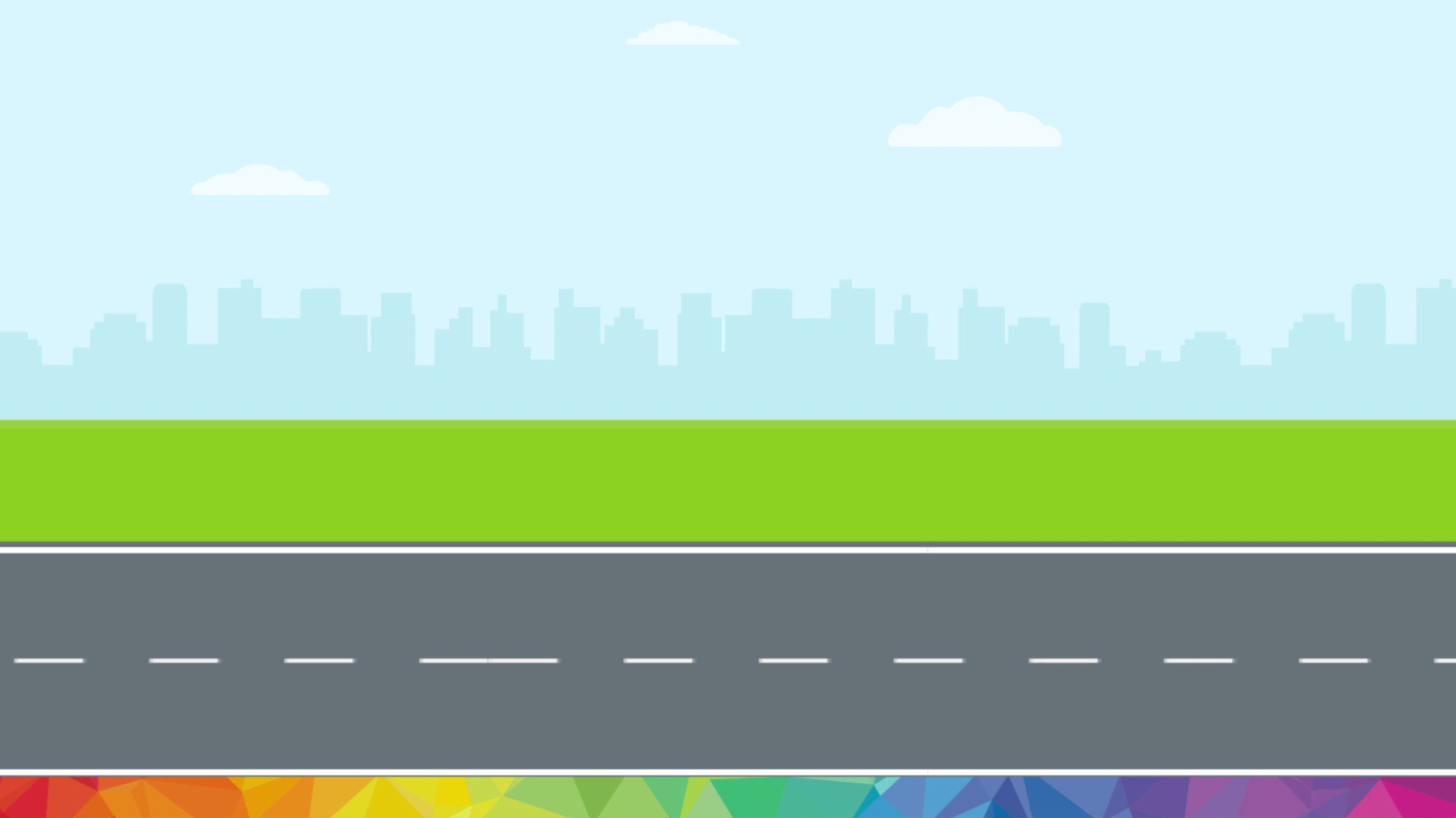 Animated Horizontal Road