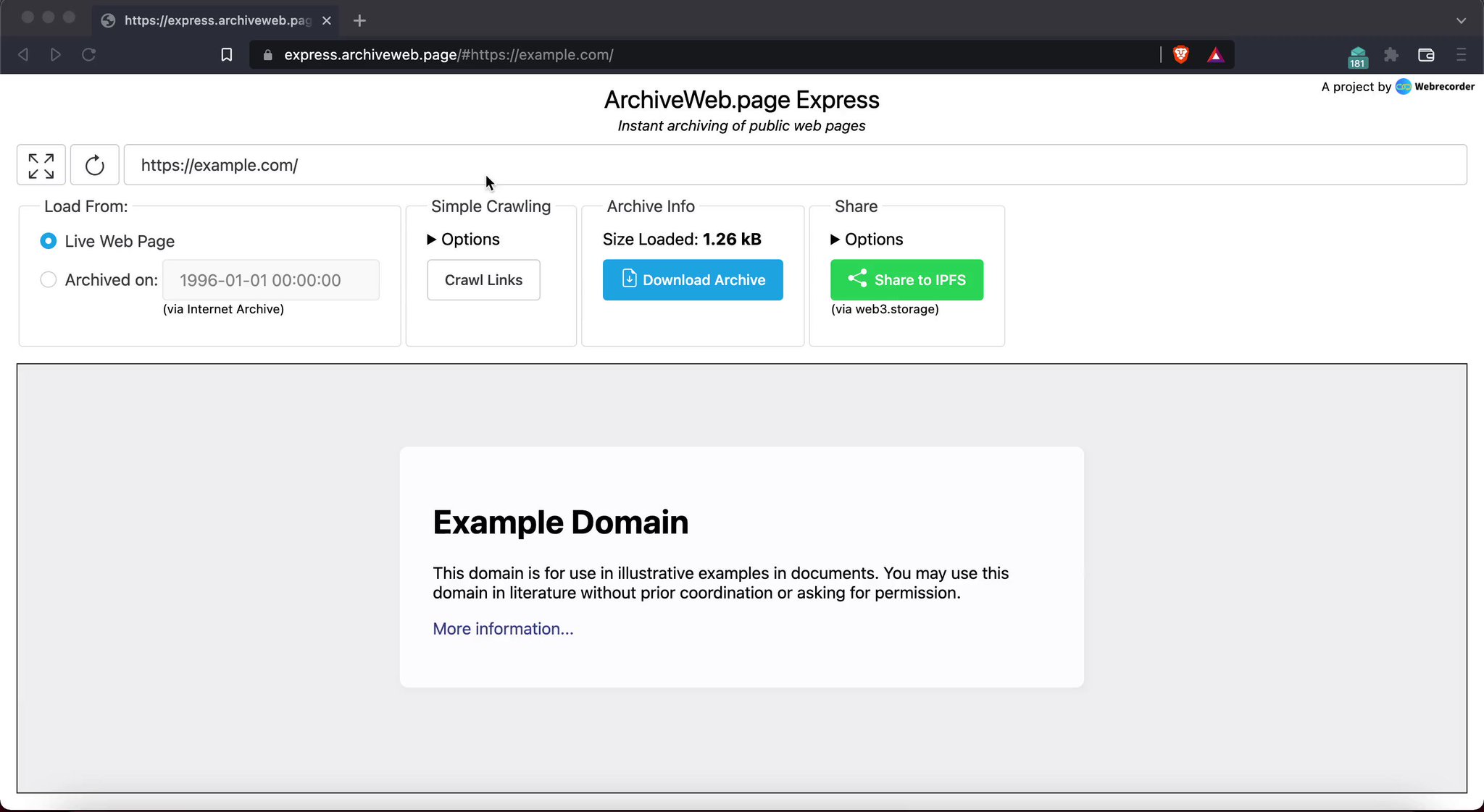 Webrecorder on Twitter: "Need to archive public pages quickly in your browser & share w/ others ...