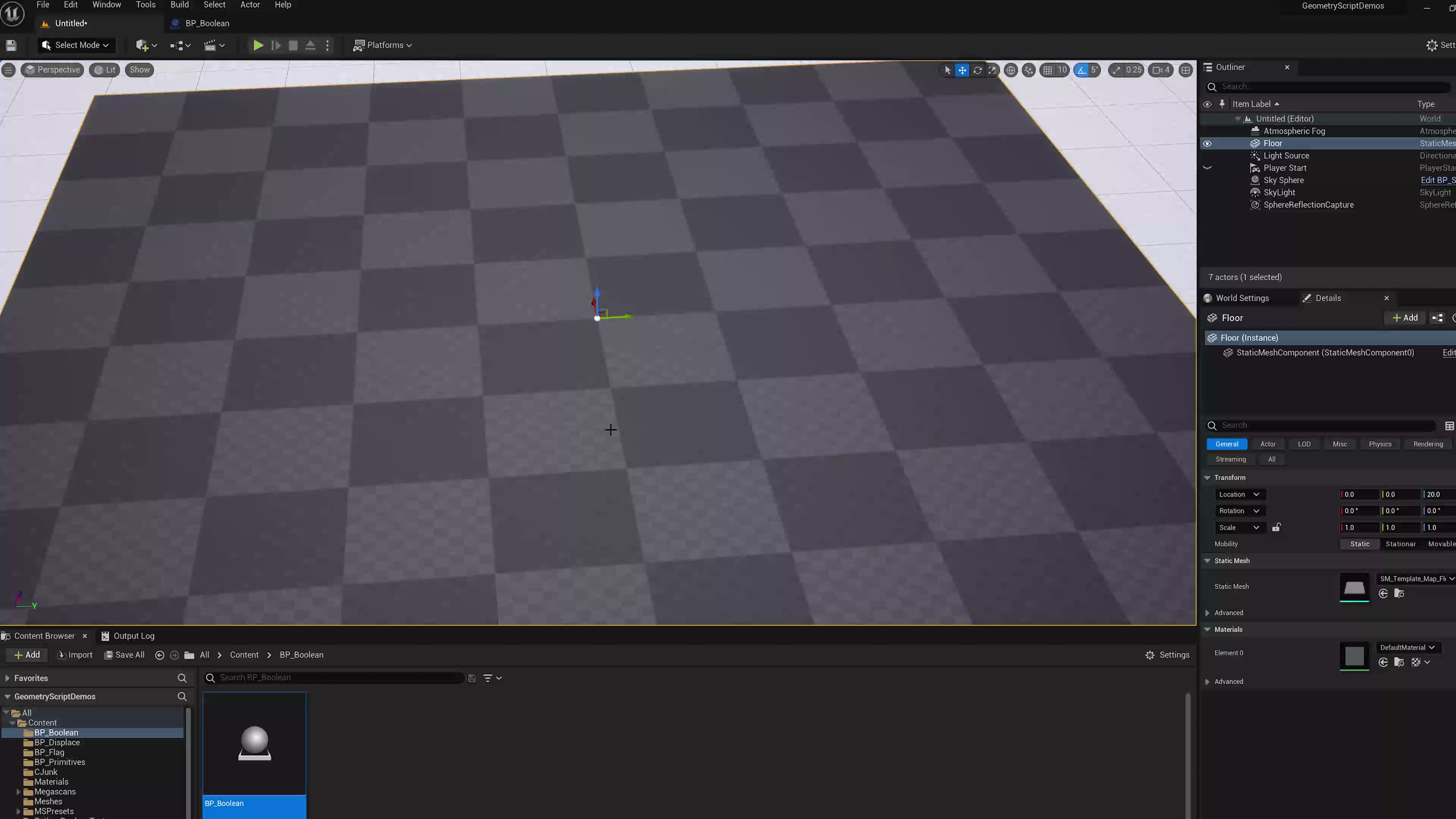 Ryan Schmidt on Twitter: "#UE5 Geometry Script - BP Booleans, how to create/use temporary meshes ...