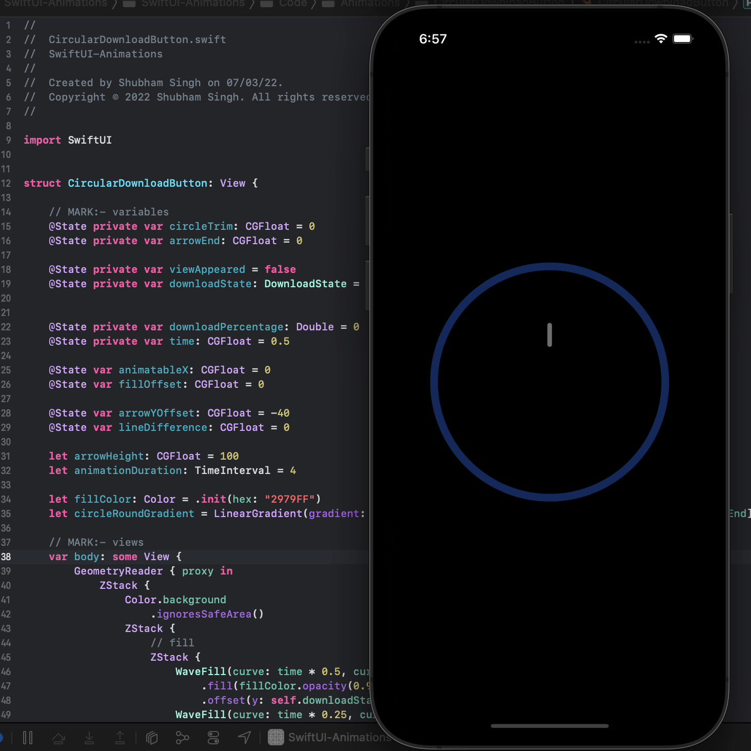 Shubham Singh on Twitter: "Hey guys, today I'm sharing an animated Circular Download button that ...