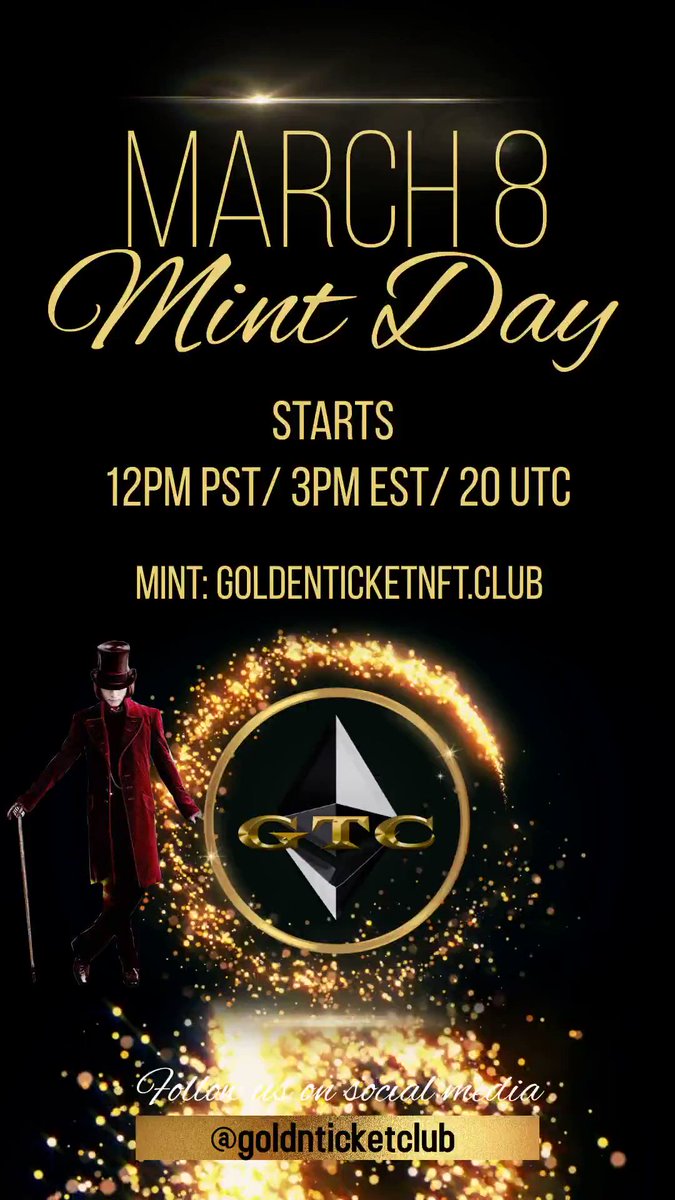 Golden Ticket Club on Twitter: "Today is the day☀️ Drop #2 MINT starts ...