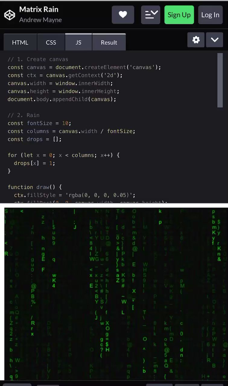 Ethan Mollick on Twitter: "One more example with a Matrix-style rain effect. The AI takes this ...
