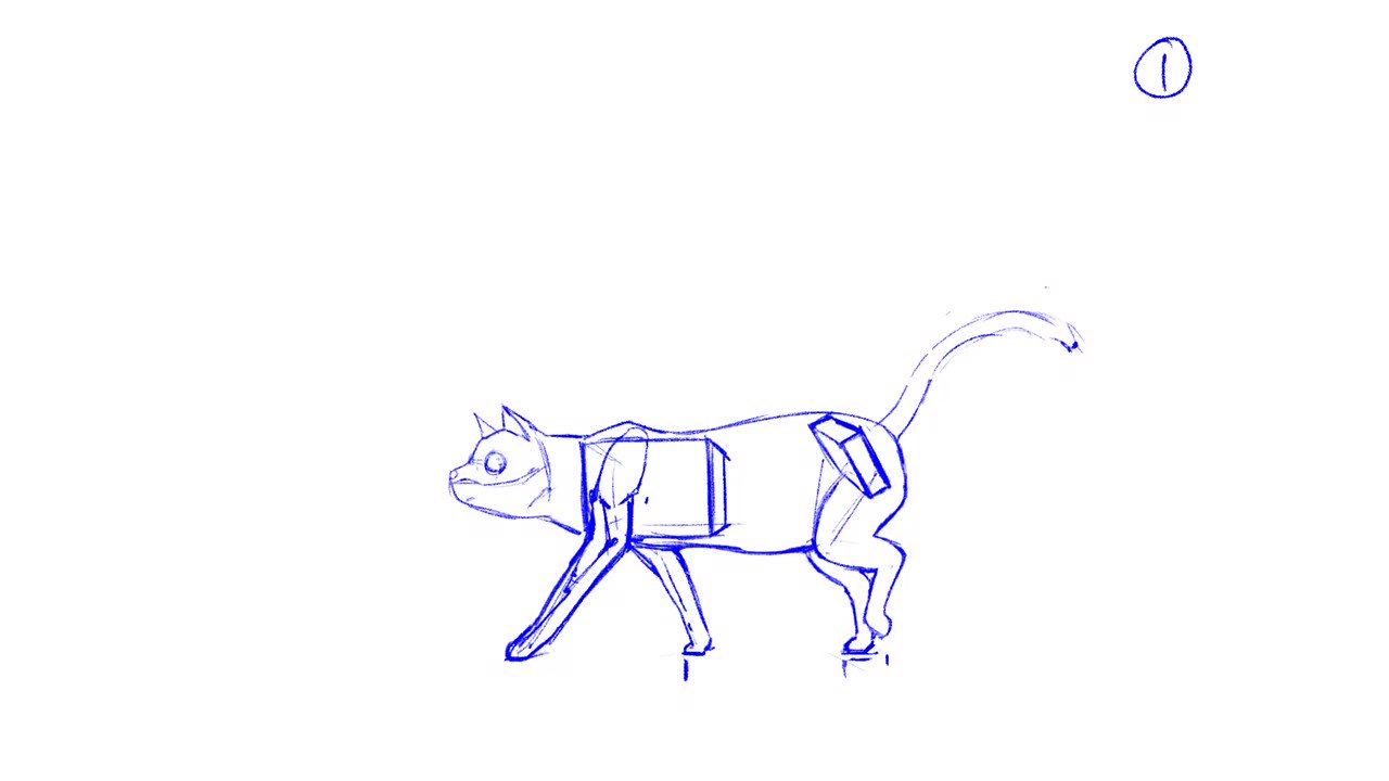 Cat Walk Cycle Reference