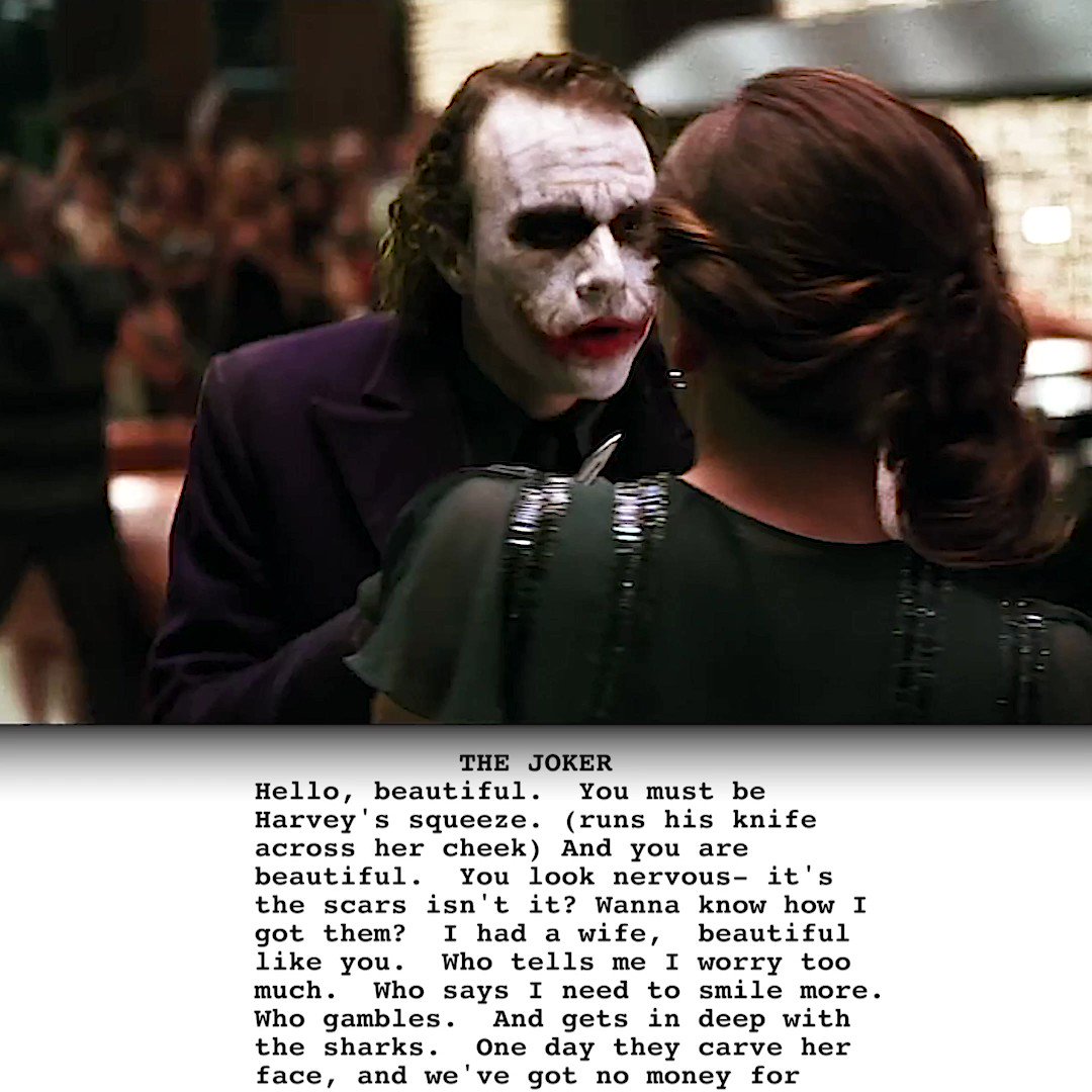 Heath Ledger Joker Scars